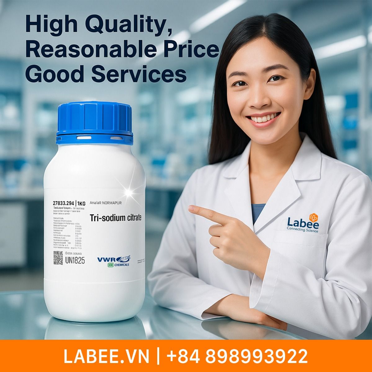 Hóa chất Tri-sodium citrate 2H2O AnalaR R.PE/ACS - VWR